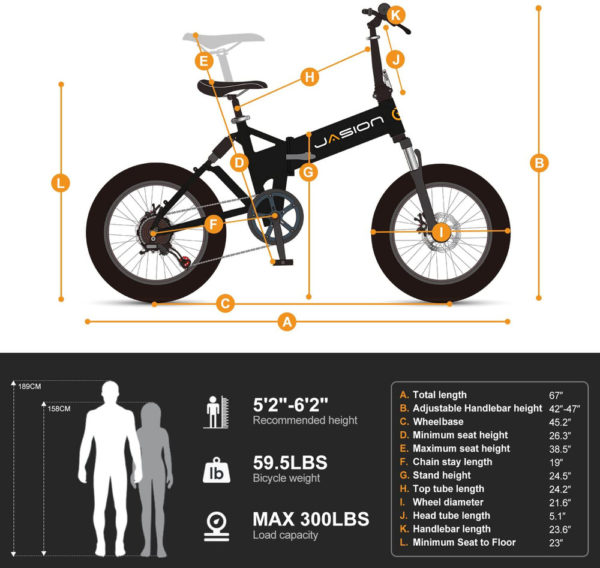 Review: Jasion EB7 Foldable Electric Bike (20" Fat Tire, 500W, 20mph, 7 ...